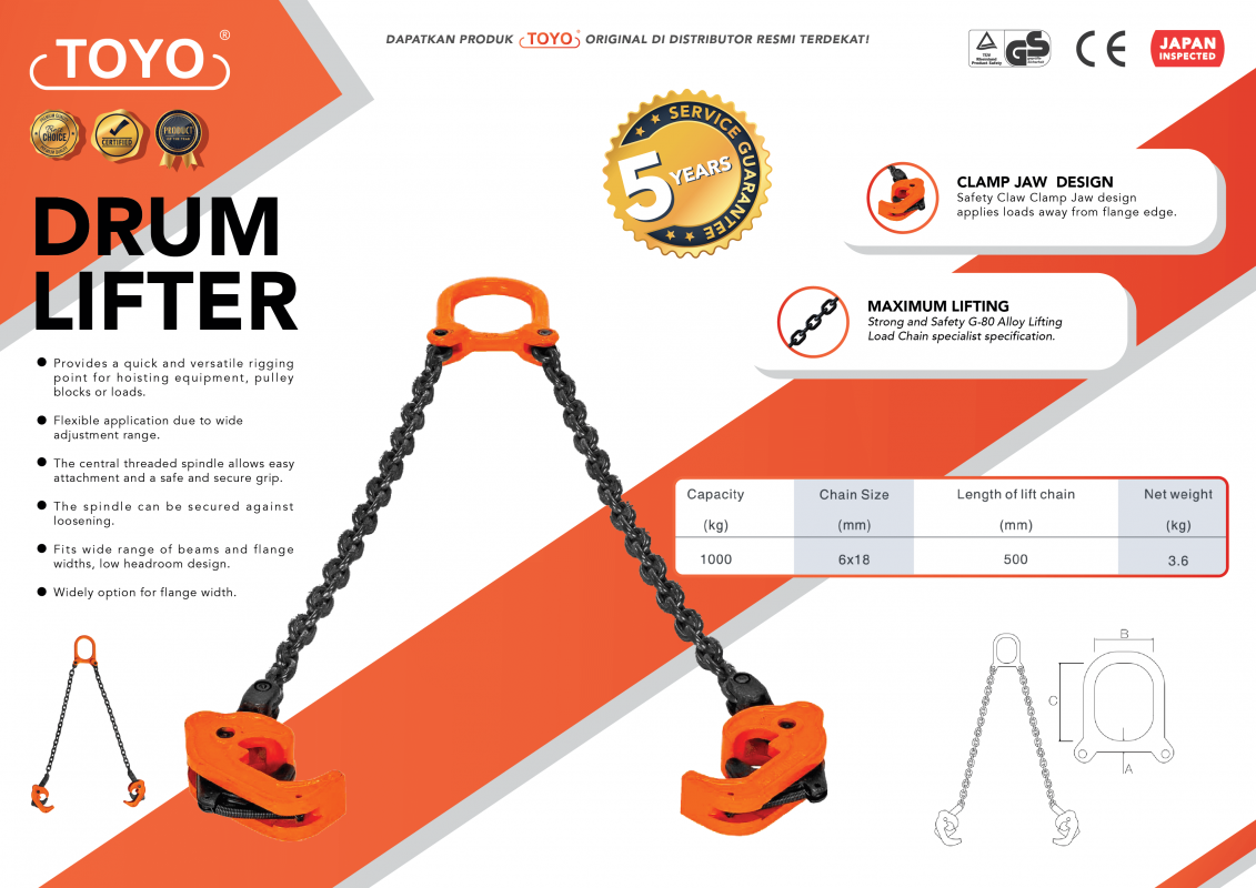 DRUM LIFTER TOYO - TOYO-INTL Indonesia