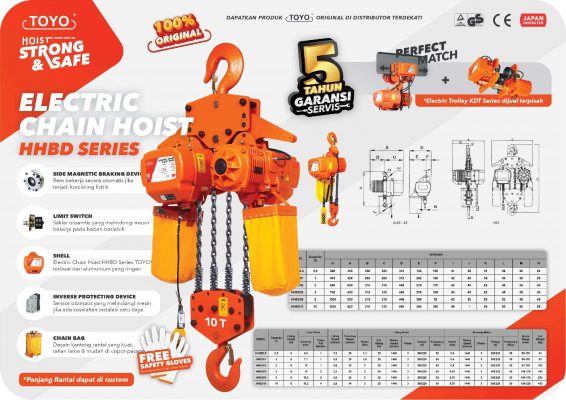 [Panduan Lengkap] Tonase Electric Chain Hoist Toyo